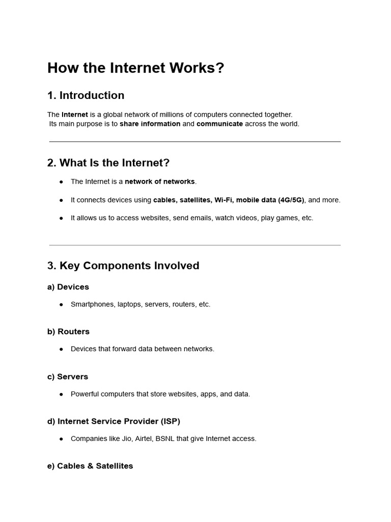 How the Internet Works | PDF | Internet | Internet Protocols