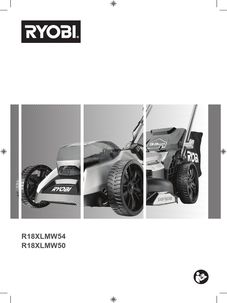Ryobi 18V ONE+ Brushless 33cm 13 - Lawn Mower R18XLMW50 - R18XLMW54 ...