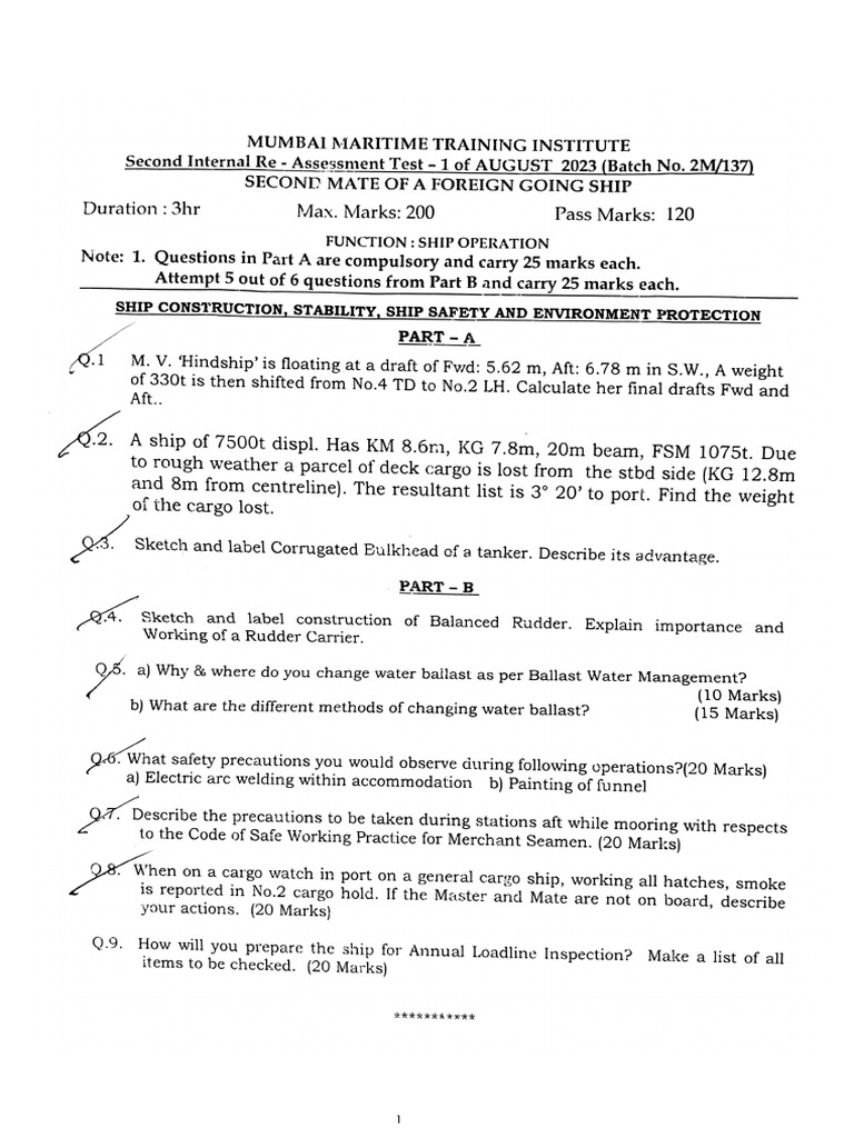 ShipCo Stability 2M 2nd Internals | PDF