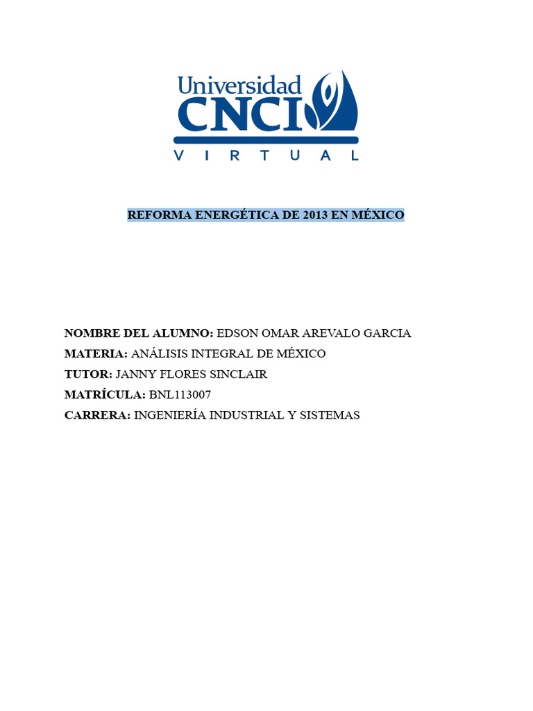 Reforma Energética de 2013 en México | PDF | México | Petróleo