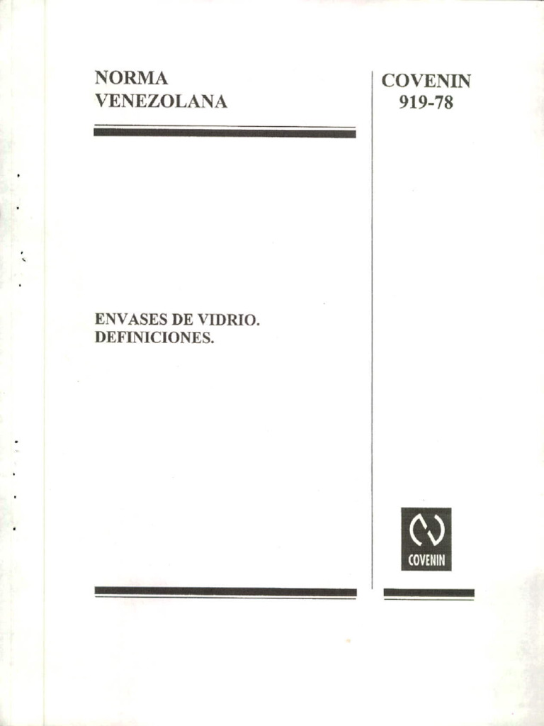 Covenin 919-78 | PDF