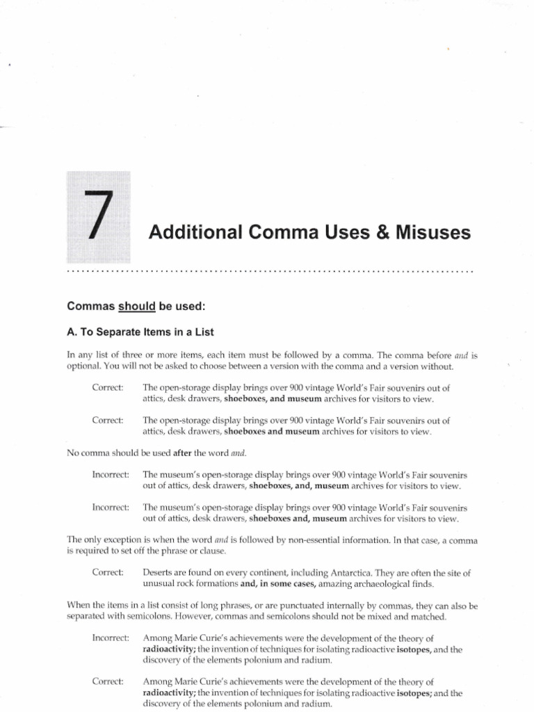 Comma Usage Guidelines and Errors | PDF | Typography | Latin Script