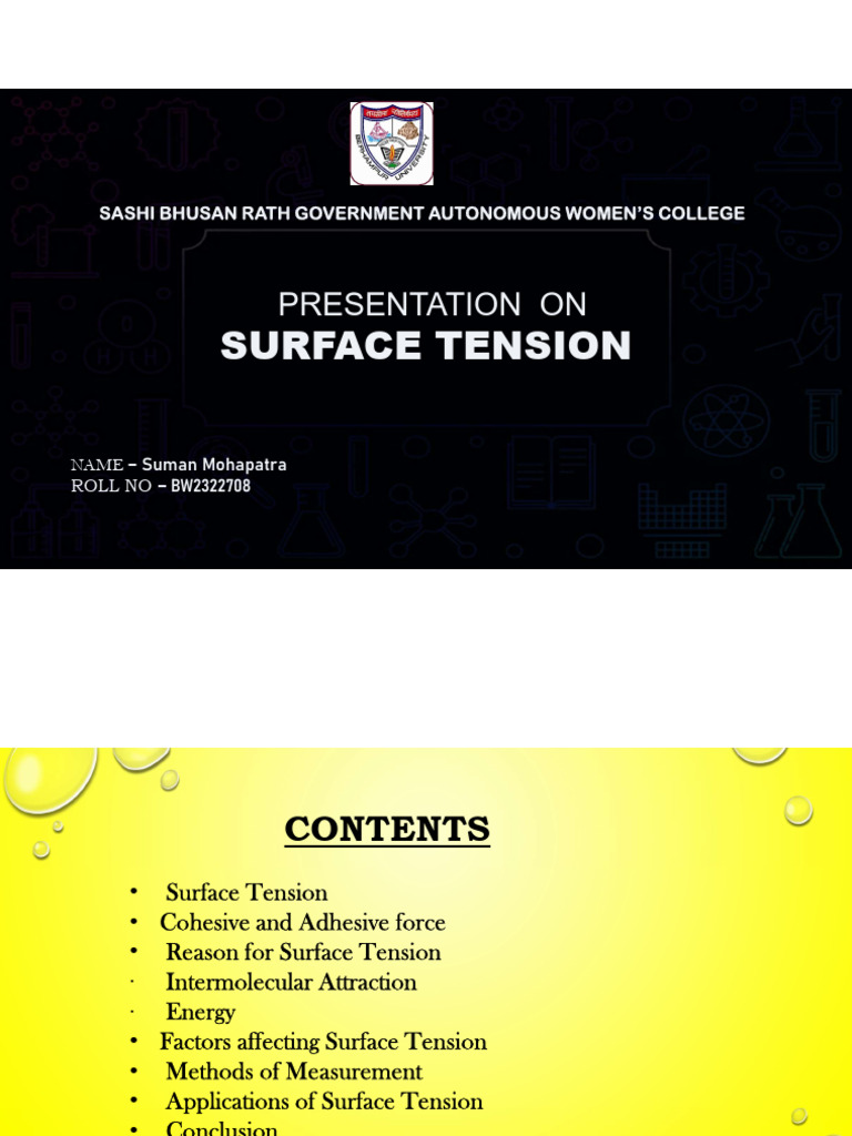 Surface Tension | PDF | Surface Tension | Adhesion
