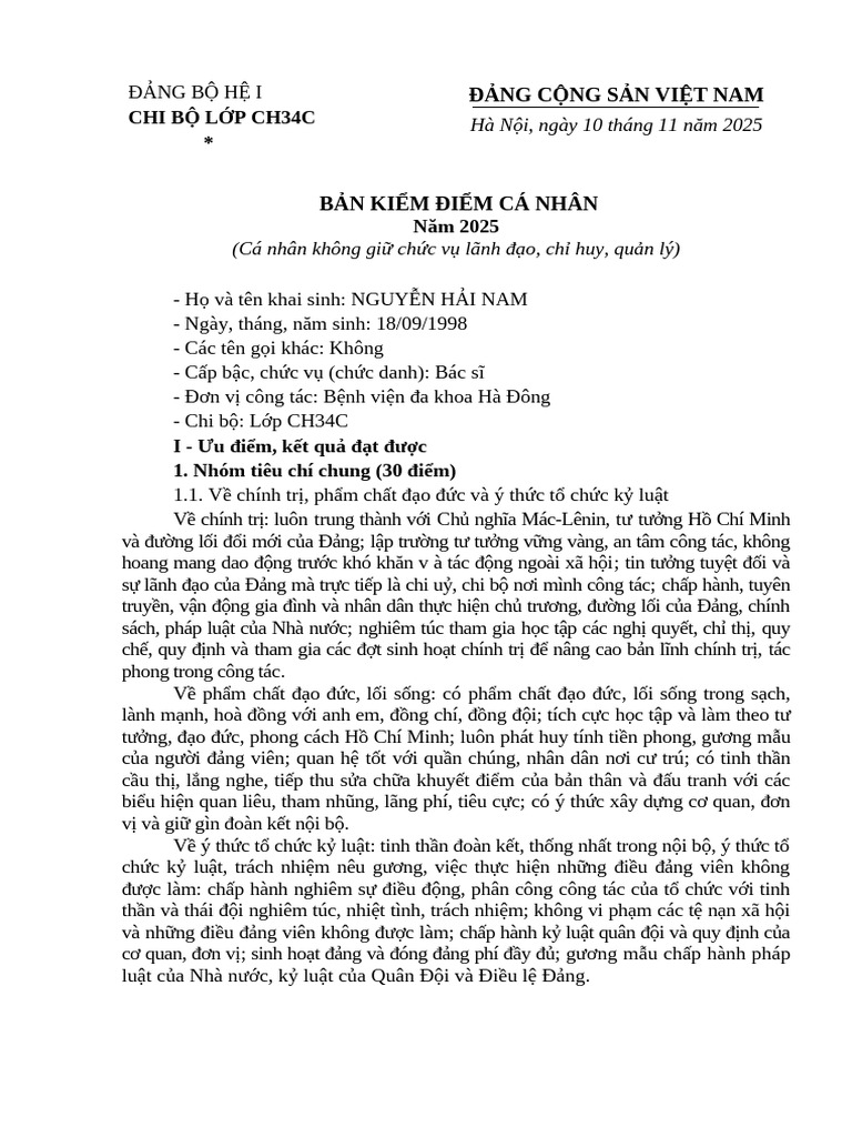 8. Bản kiểm cá nhân (khong giu chuc) dành cho ĐV sinh hoạt tạm thời (1) | PDF