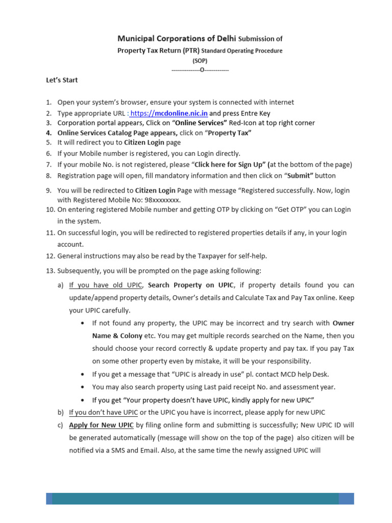 PTR_SOP | PDF | Taxes | Payments