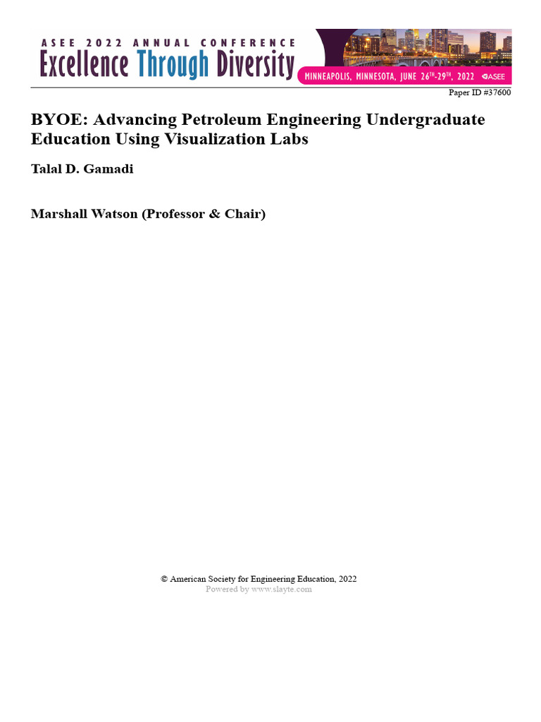 Visualization Labs in Petroleum Education | PDF | Fluid Dynamics ...