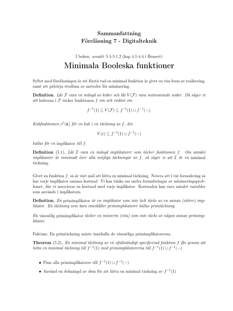Lecturenotes L7 | PDF