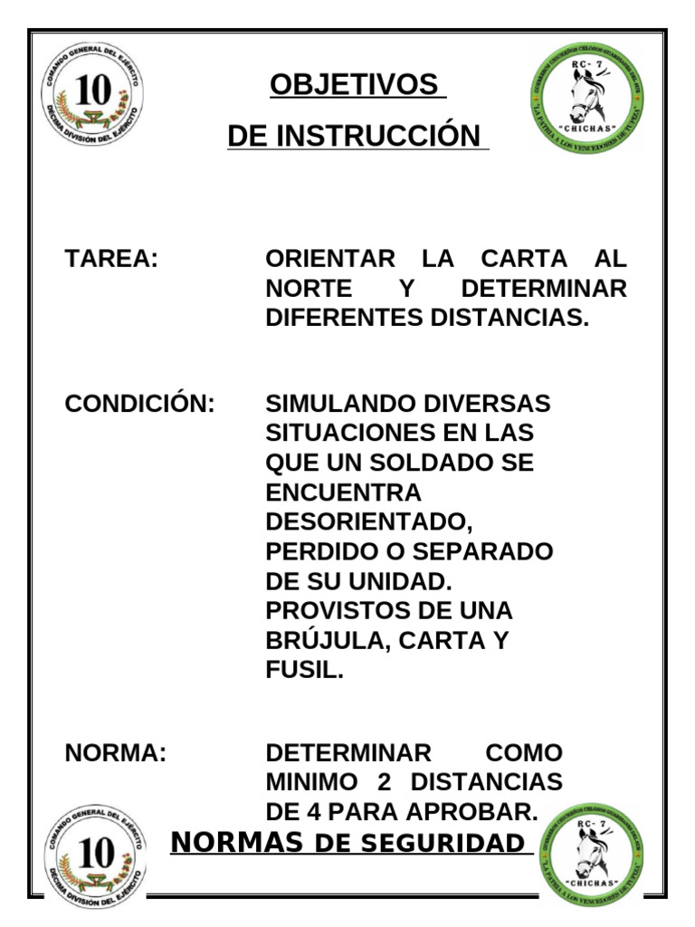 Objetivos y Normas Sgto Flores | PDF