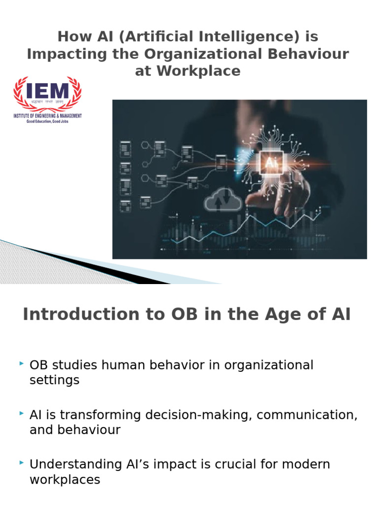 Chapter1 AI Impact On Organizational Behaviour | PDF