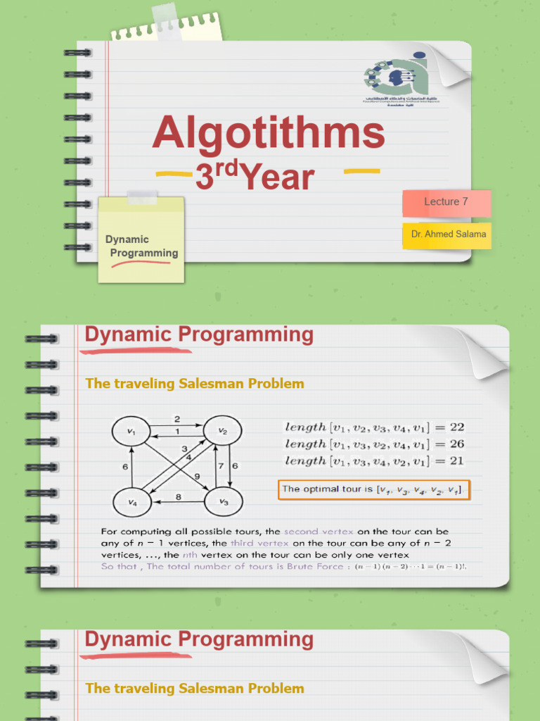 Algorithms 2024 - Lecture 7 | PDF