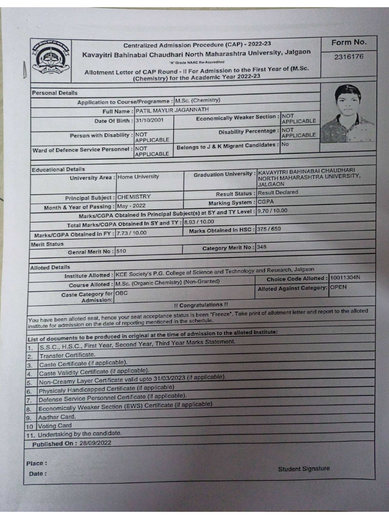 Allotment Letter | PDF