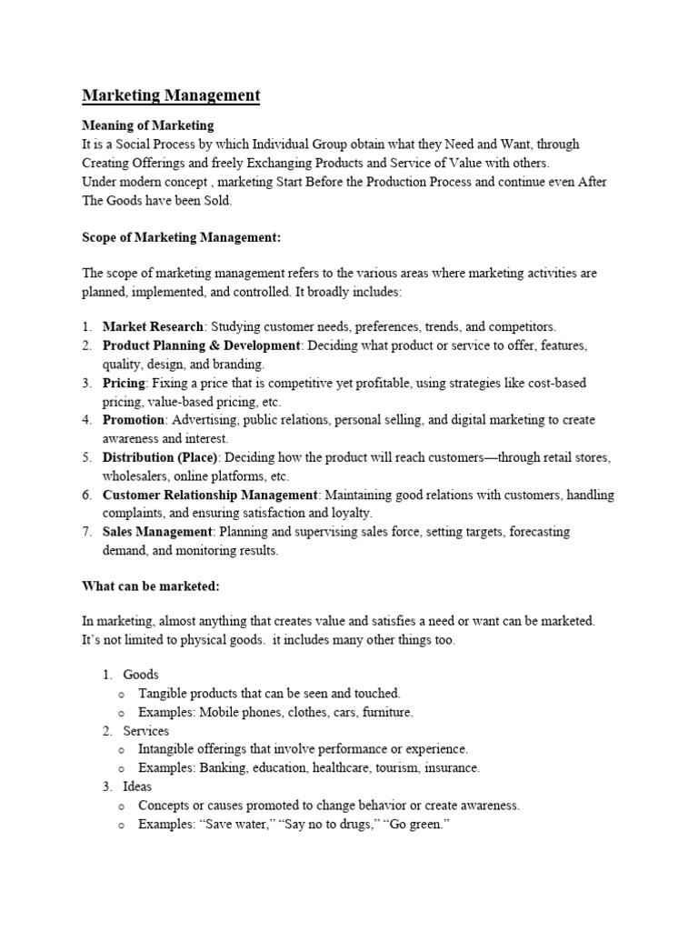Marketing Management Pdf Marketing Pricing
