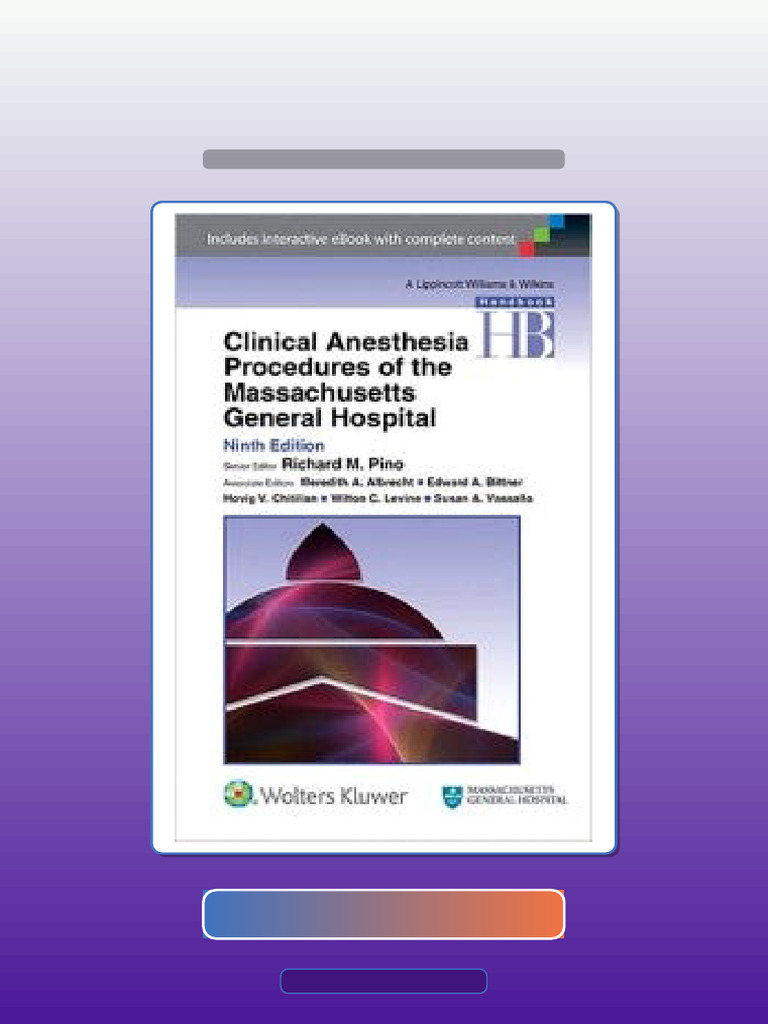 Ultimate Bundle Clinical Anesthesia Procedures of the Massachusetts ...