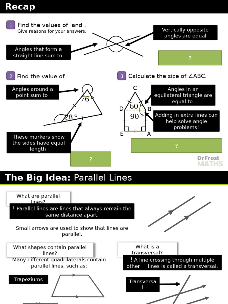 Angles On Parallel Lines - Lesson | PDF | Angle | Geometric Shapes
