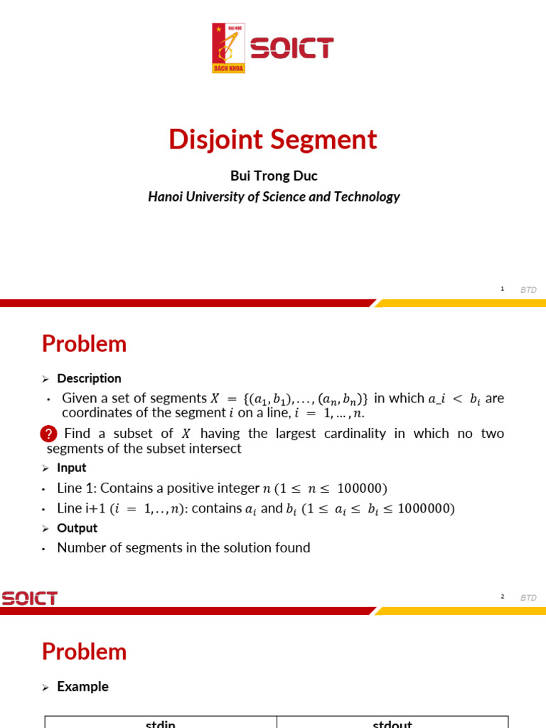 Disjoint Segment | PDF