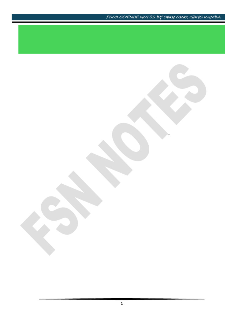 Food Sciences Notes-Complete - 091810 | PDF | Carbohydrates ...