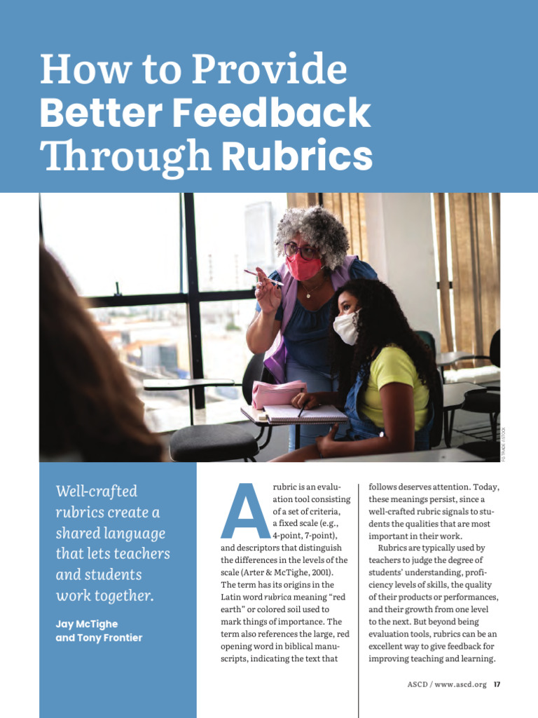 How To Provide Better Feedback Through Rubrics | PDF | Mathematics ...