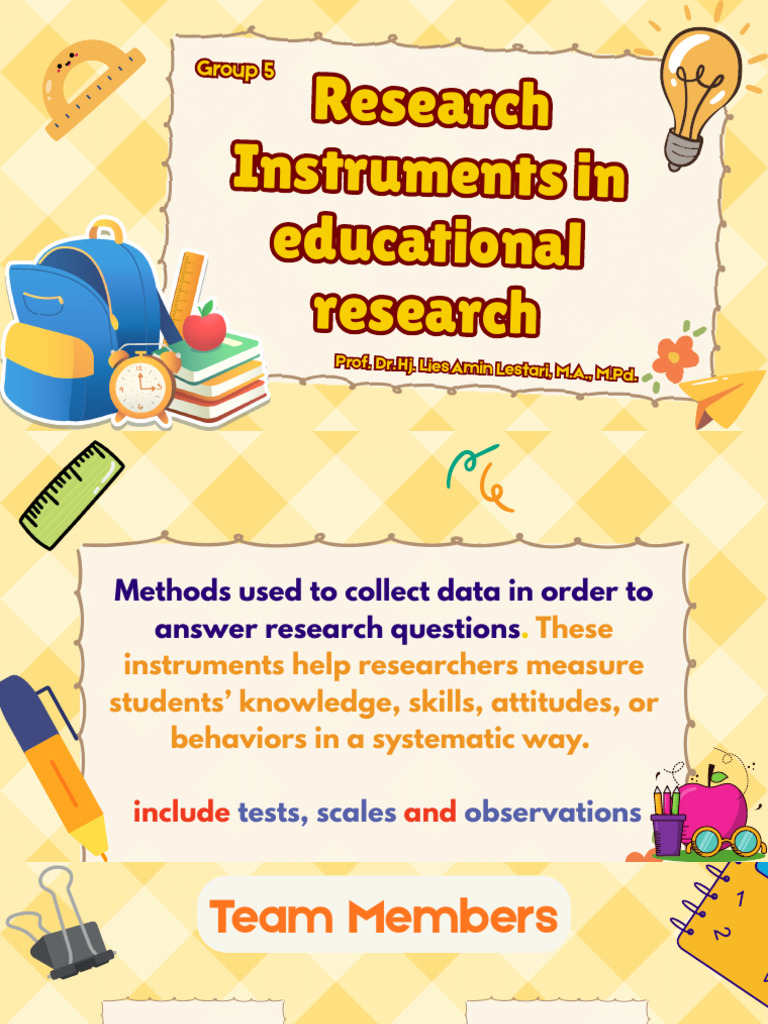 Educational Research Instruments Guide | PDF | Likert Scale ...