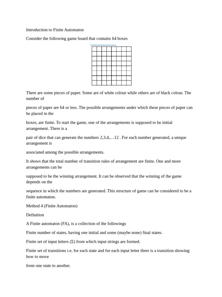 Understanding Finite Automaton Basics | PDF | Automata Theory | Regular ...