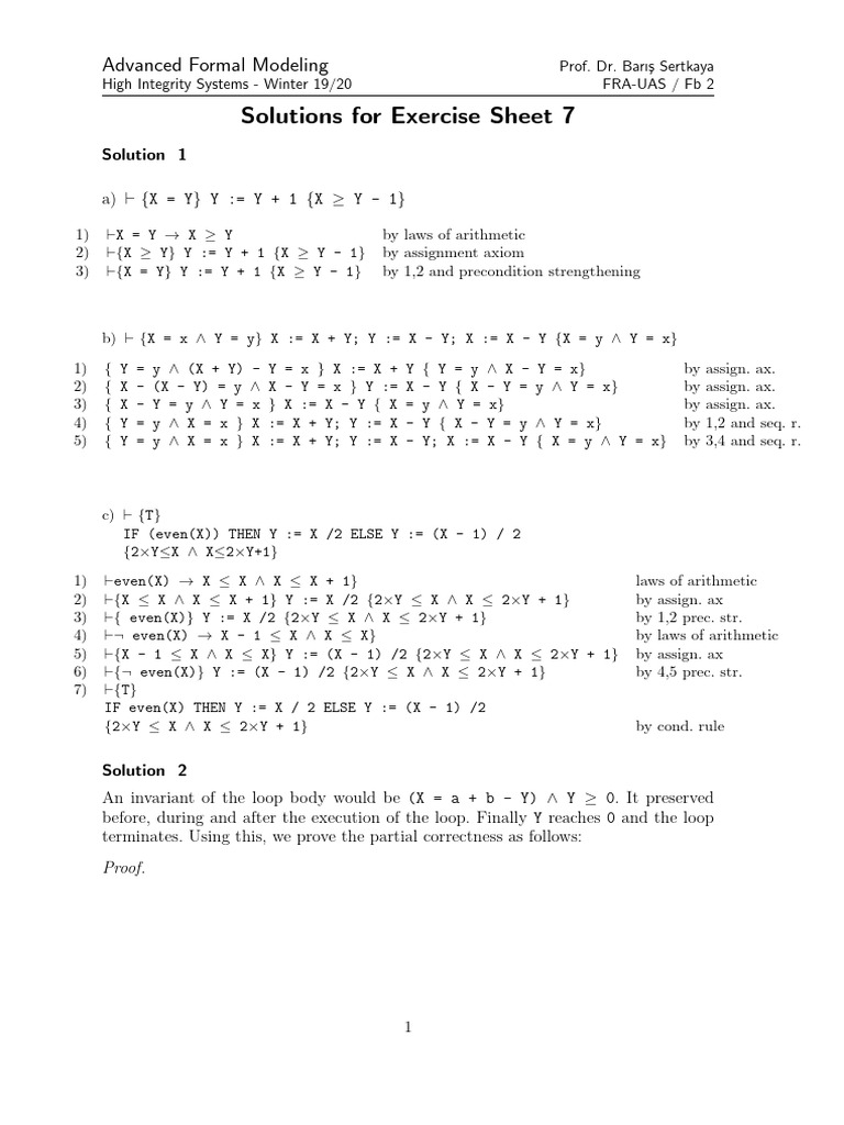 Afm Exercise 7 Solutions | PDF | Mathematical Logic | Mathematics