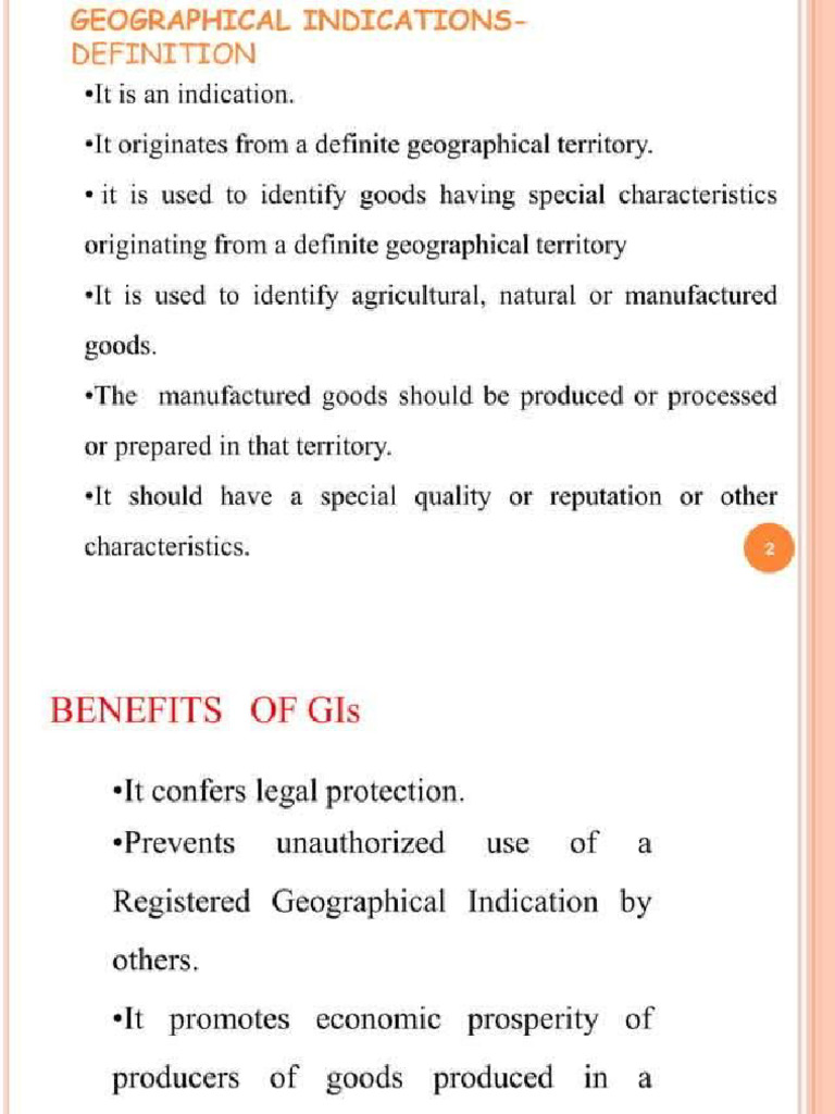 Geographical Indications | PDF