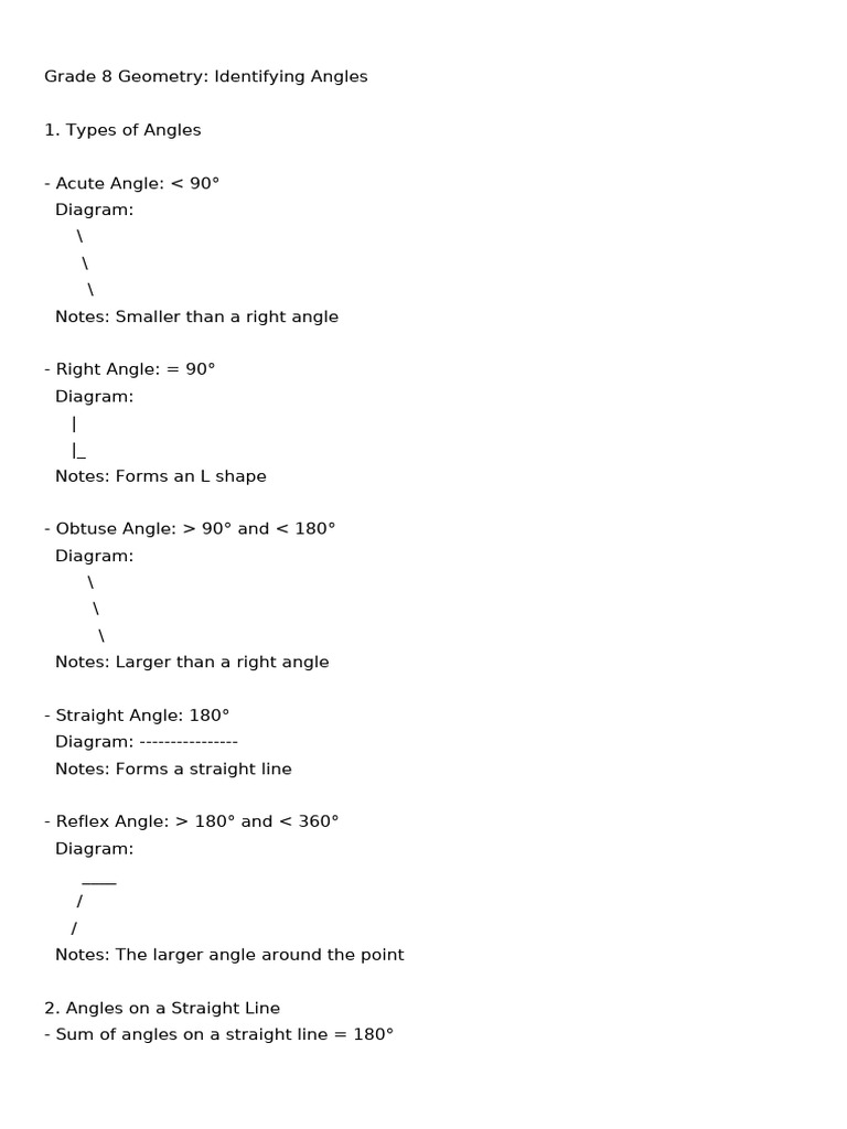 Grade8 Geometry Angles | PDF