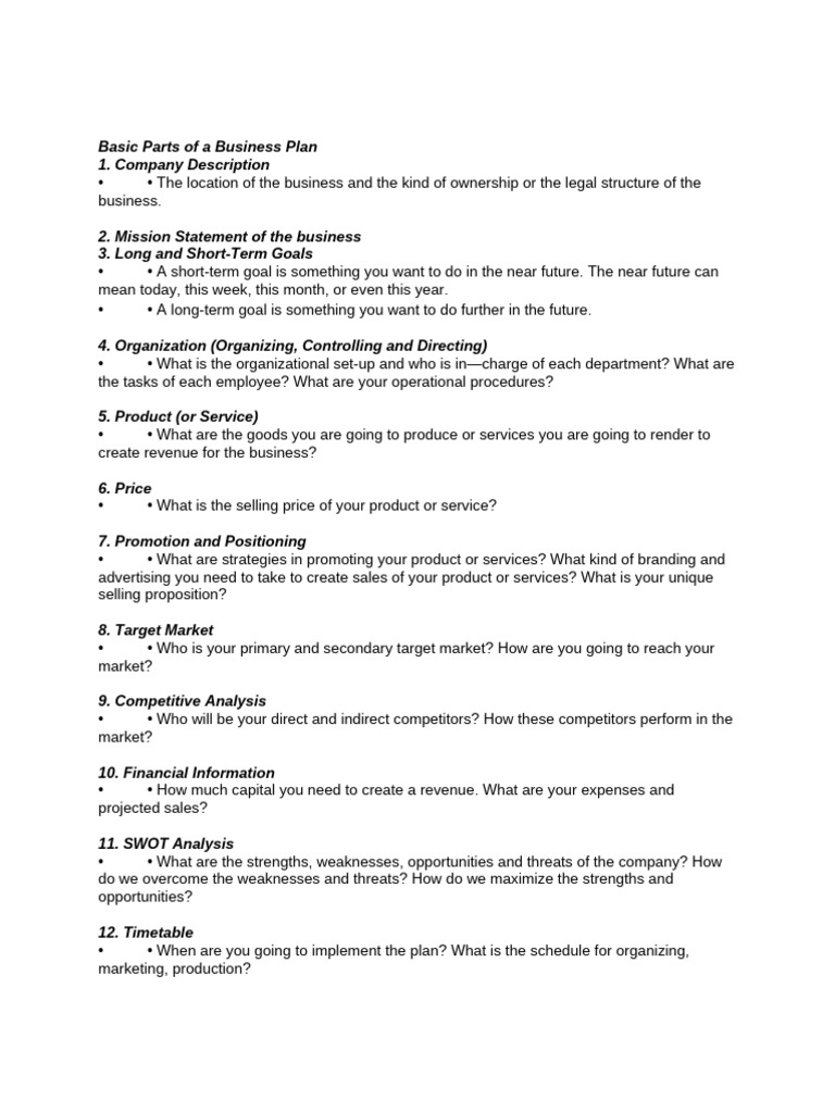 Essential Business Plan Template Guide | PDF