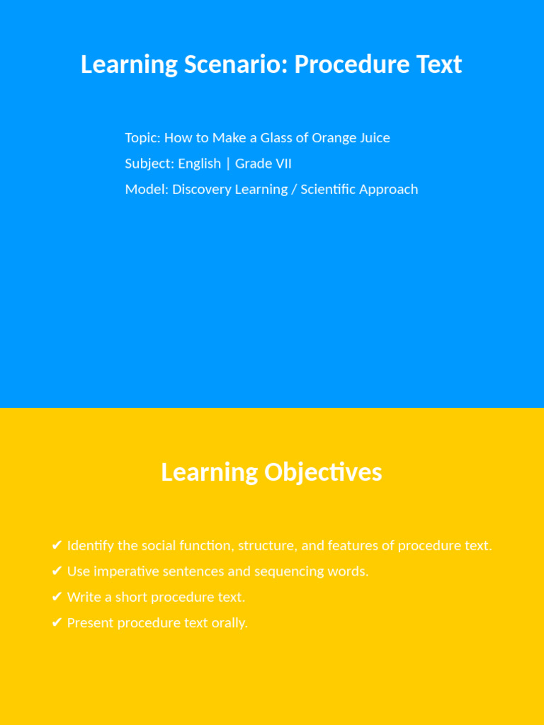 Colorful Learning Scenario Procedure Text | PDF
