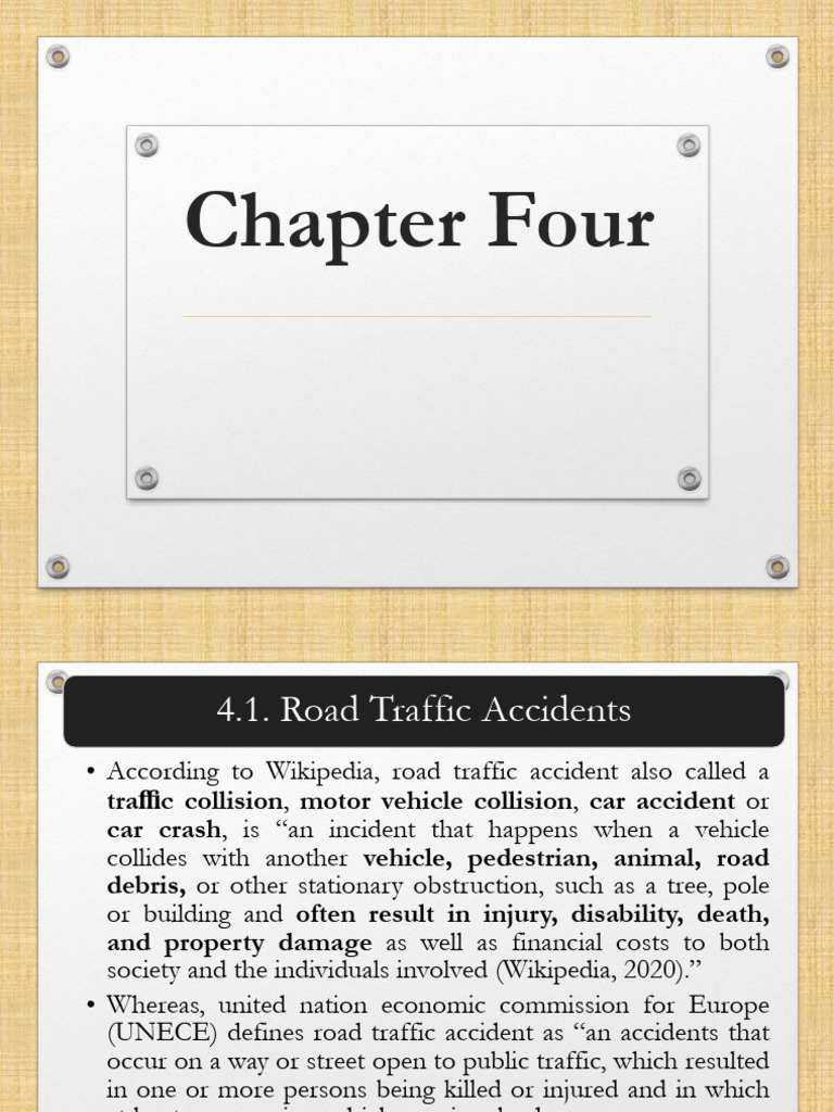 CHAPTER - 4 Road Safety Engineering | PDF | Traffic Collision | Road Traffic Safety
