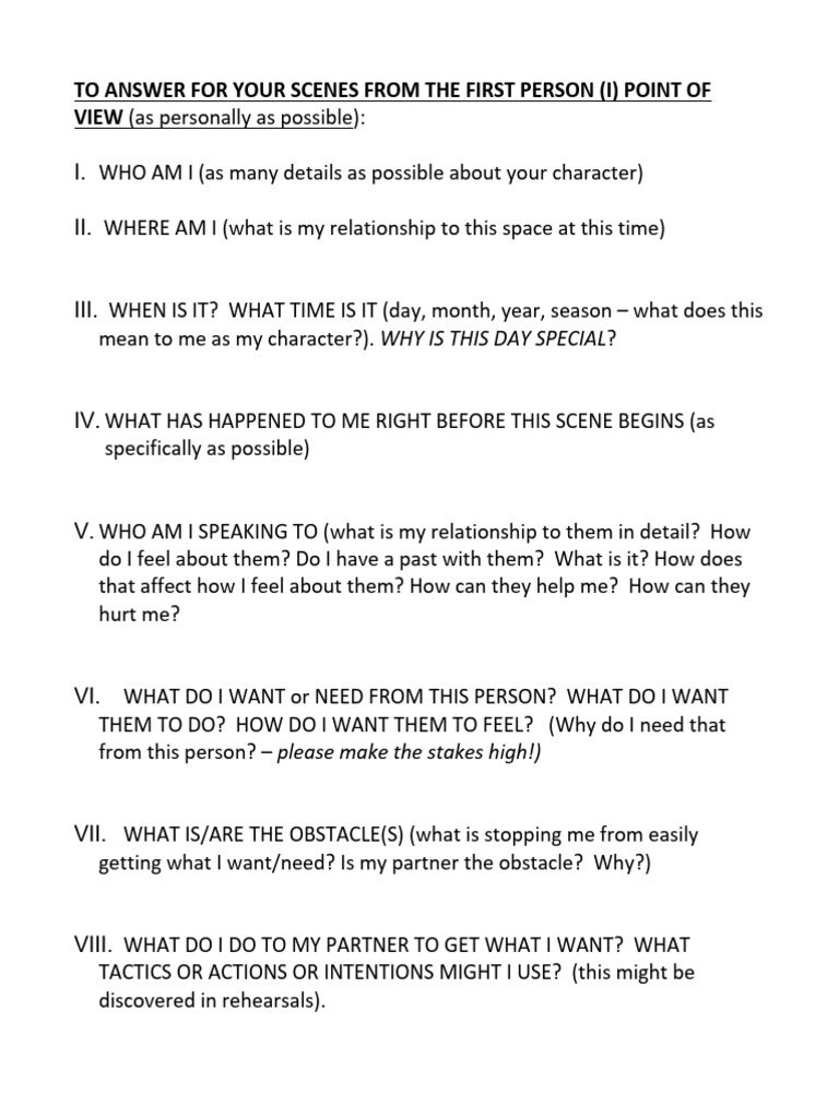 8w Sheet For Scenes | PDF