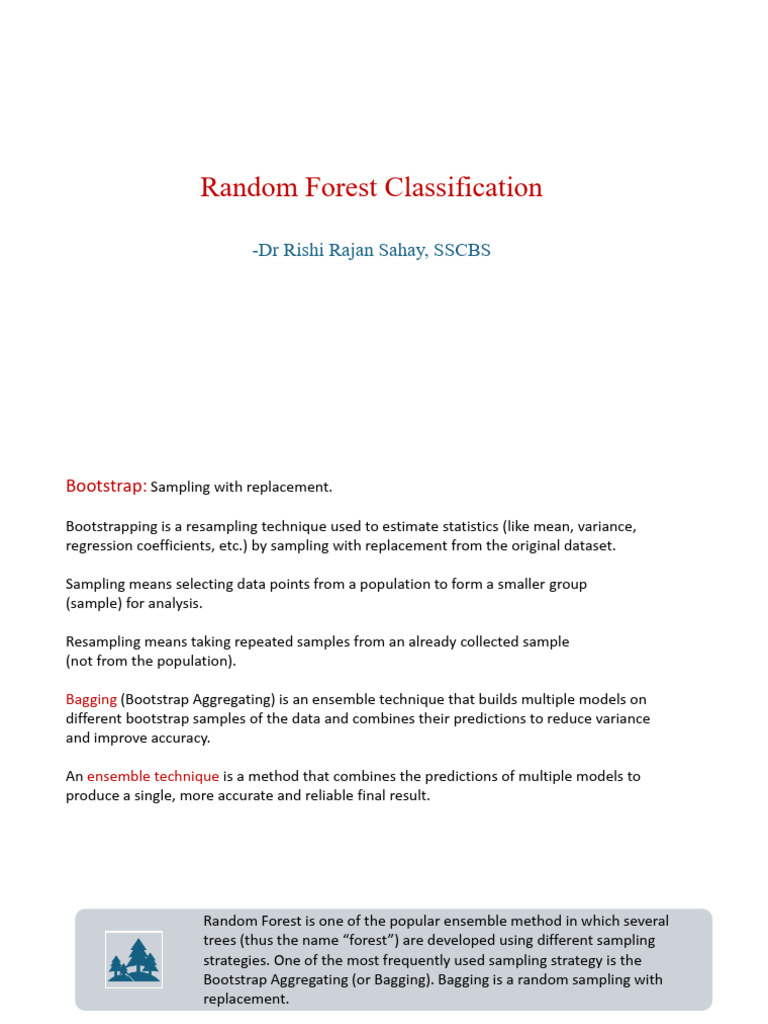 Random Forest | PDF | Bootstrapping (Statistics) | Applied Mathematics