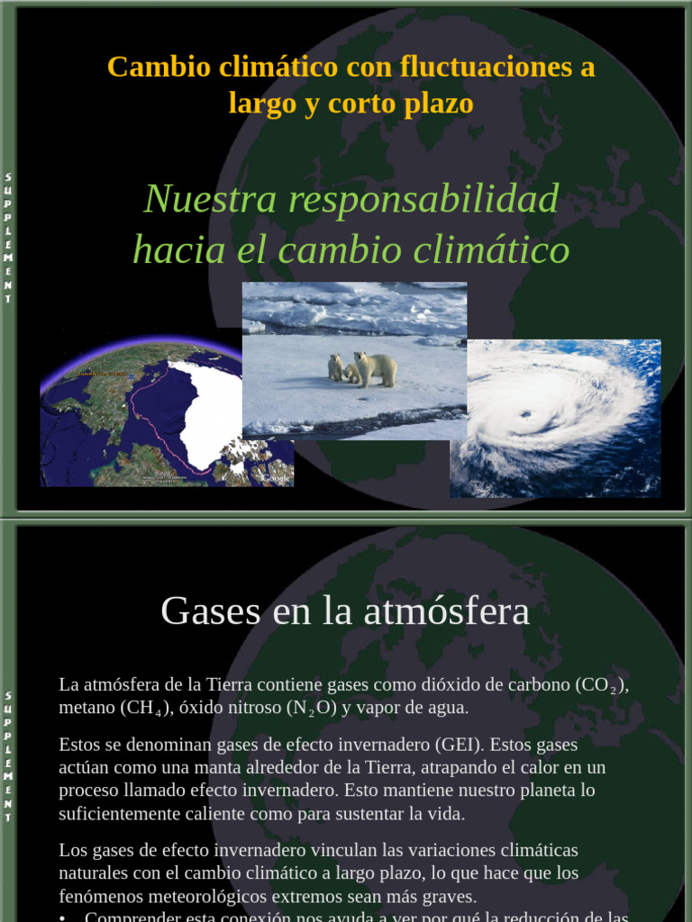 Short and Long Term Climate Fluctuations Presentation Spanish | PDF ...