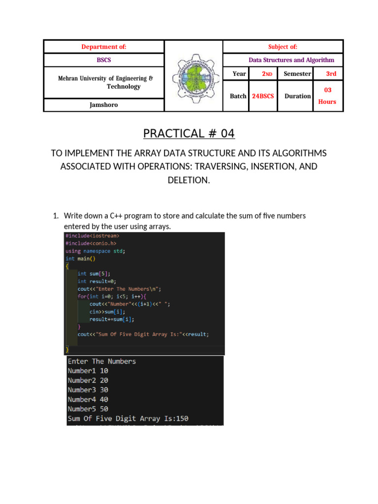 Manual Lab4 | PDF | Average | C++