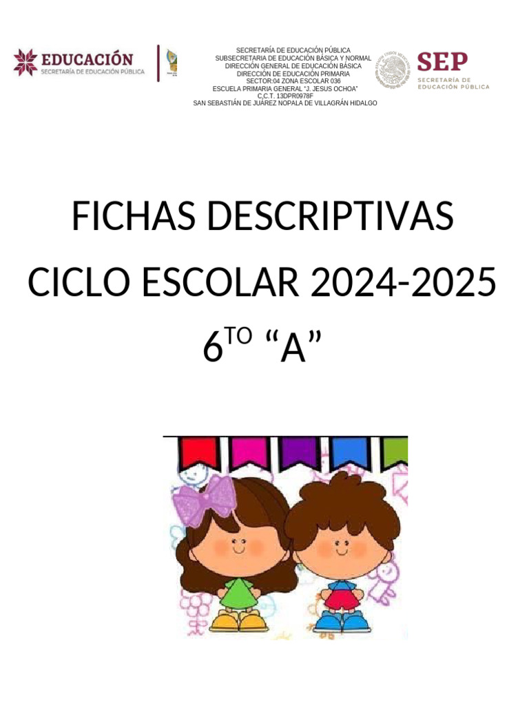 Portada Fichas Descriptivas | PDF