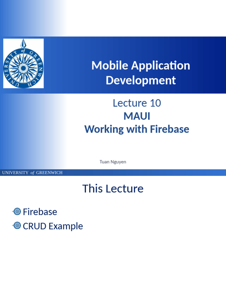 Lecture10 - Firebase | PDF | Information Technology Management | Databases