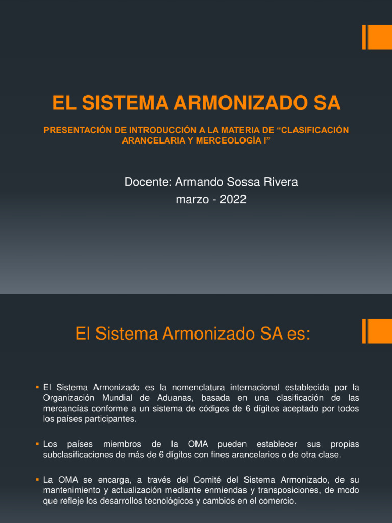 El Sistema Armonizado - Tema 5 | PDF