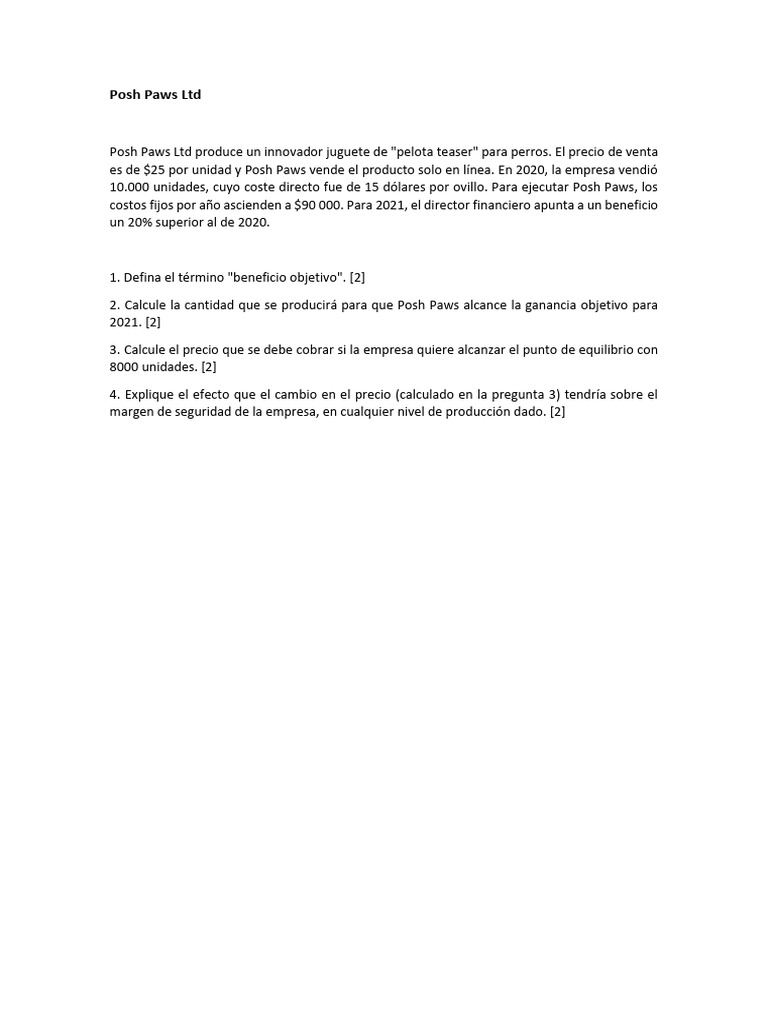 Caso. Posh Paws | PDF