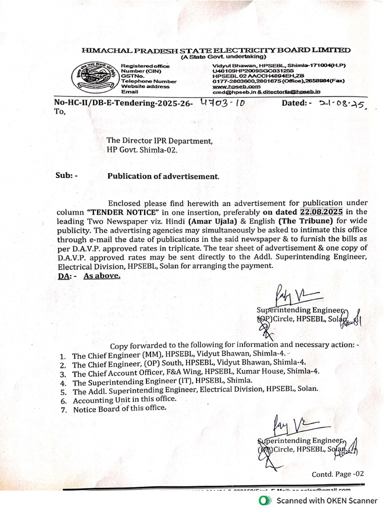 Tendernotice 1 | PDF