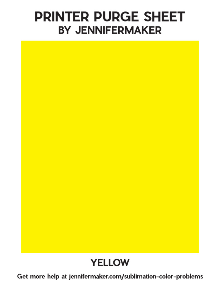 Sublimation Purge Yellow Jennifermaker PDF | PDF