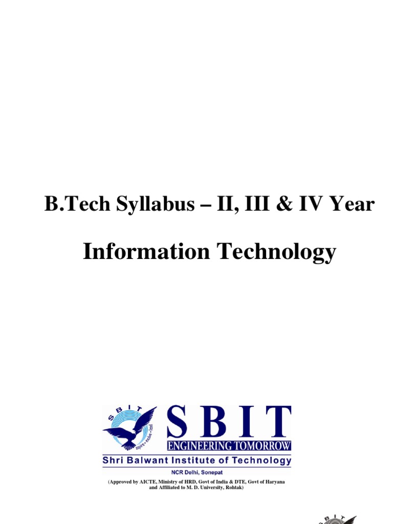 Btech Mdu Syllabus It Pdf Class Computer Programming C