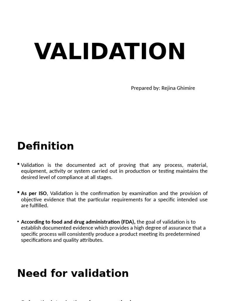 Validation | PDF | Verification And Validation | Evaluation