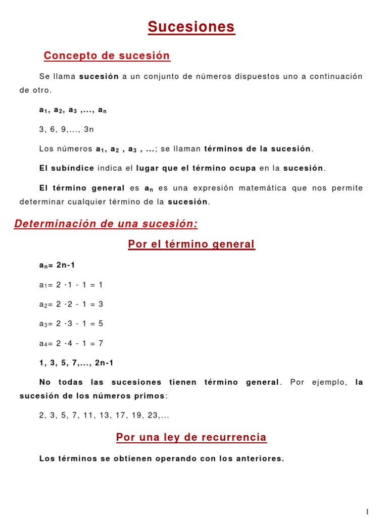 Sucesiones y Progresiones | PDF | Cálculo | Objetos matemáticos