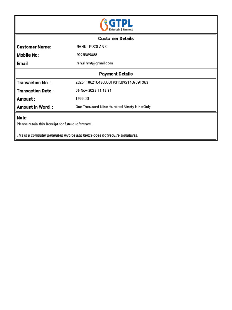 Selfcare.gtpl.Net Print.aspx | PDF