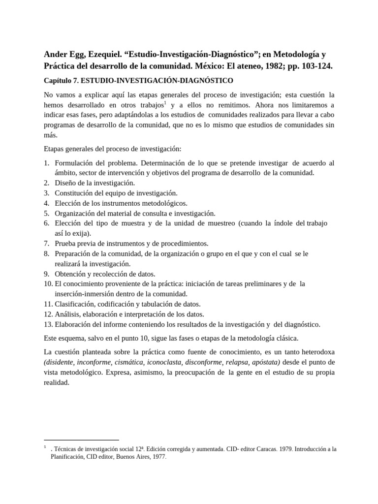 LECT 7 Estudio Investigación Diagnóstico | PDF | Conocimiento | Teoría