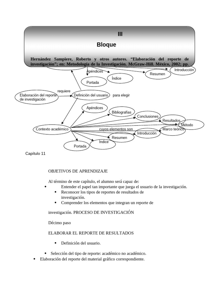 LECT-18 Elaboración Del Reporte de investigación-BLOQUE III | PDF | Estadísticas | Datos