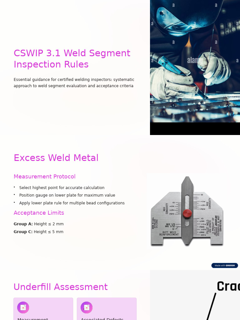 CSWIP 3.1 Weld Inspection Guidelines | PDF | Welding | Construction