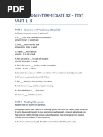 Life Vision Pre-Intermediate Unit 3 Test | PDF