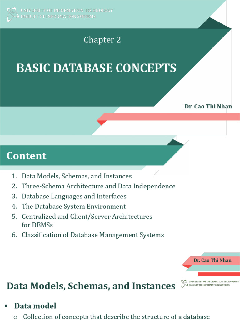 Chapter 2 - Basic Database Concepts NoGD | PDF | Databases | Data Model