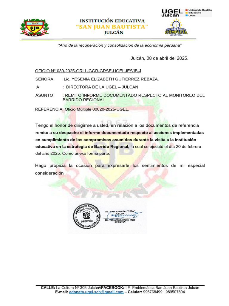 Informe de Compromisos de BIAE 2025 | PDF