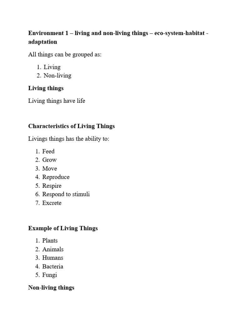Living and Non-Living Things in Ecosystems | PDF | Predation | Food Web
